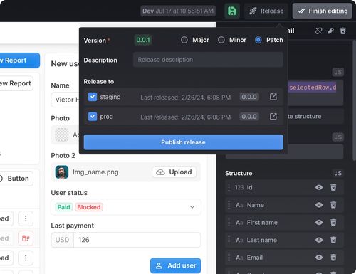 Low Code Platform Ui Bakery